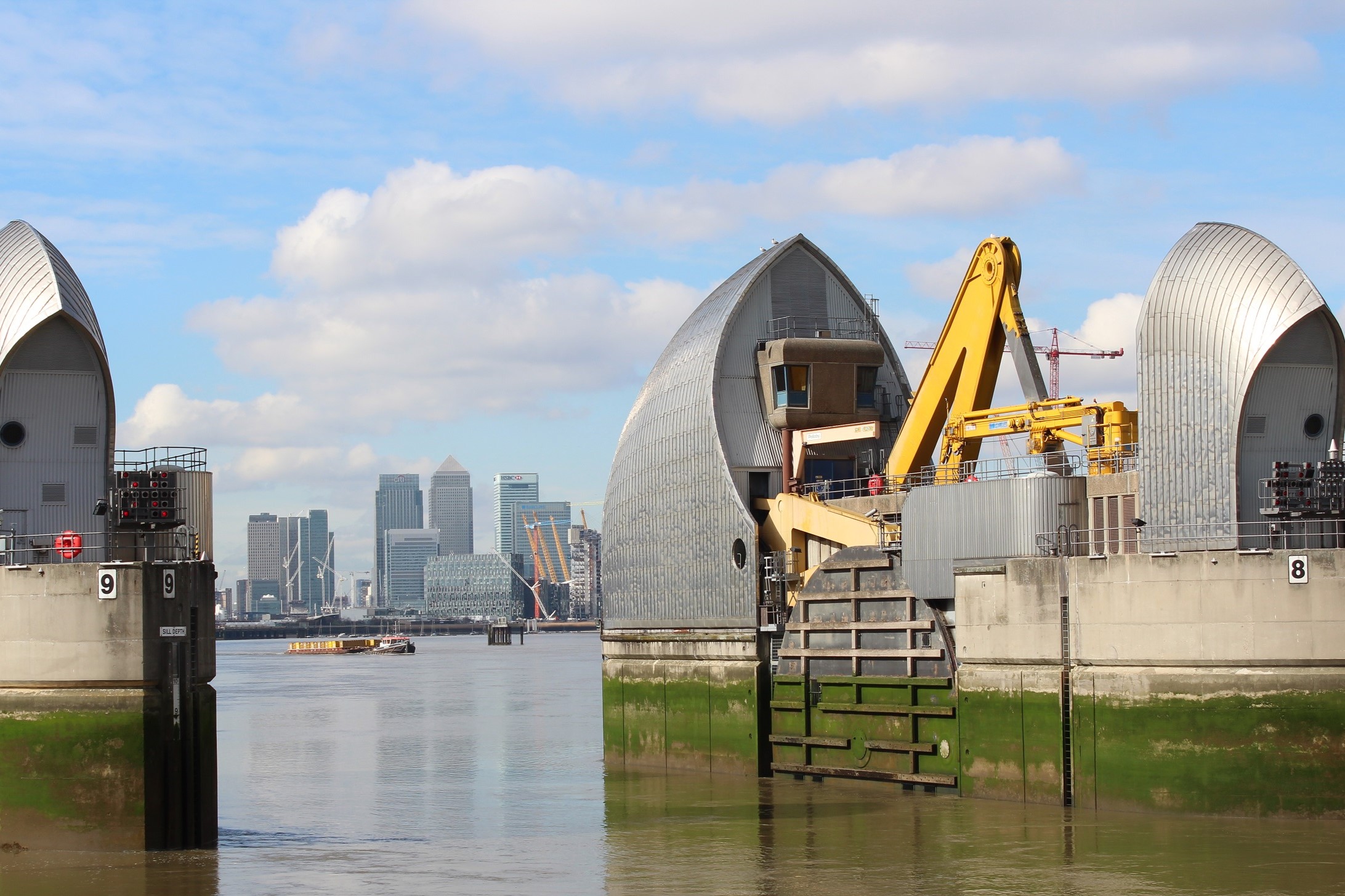 Thames River Flood Before And After Thames Barrier: Protecting London