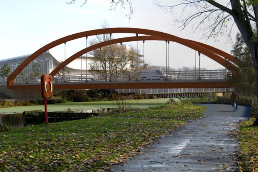 Significant progress on construction of single-span road bridge over ...