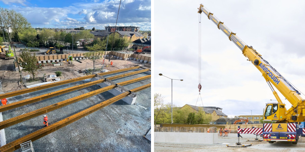 Significant progress on construction of single-span road bridge over ...