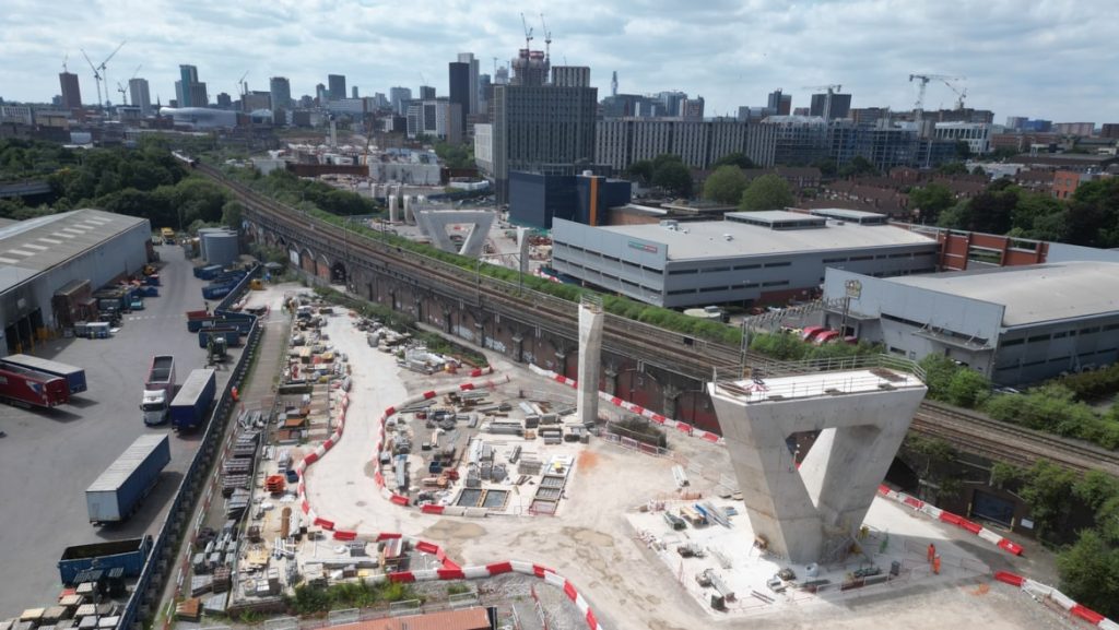 ‘Giant’ piers completed on HS2’s tallest Curzon approach bridge in ...