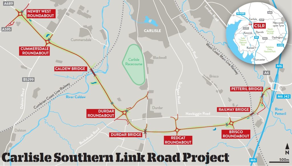 £225M Carlisle Southern Link Road construction makes advances amid dry ...
