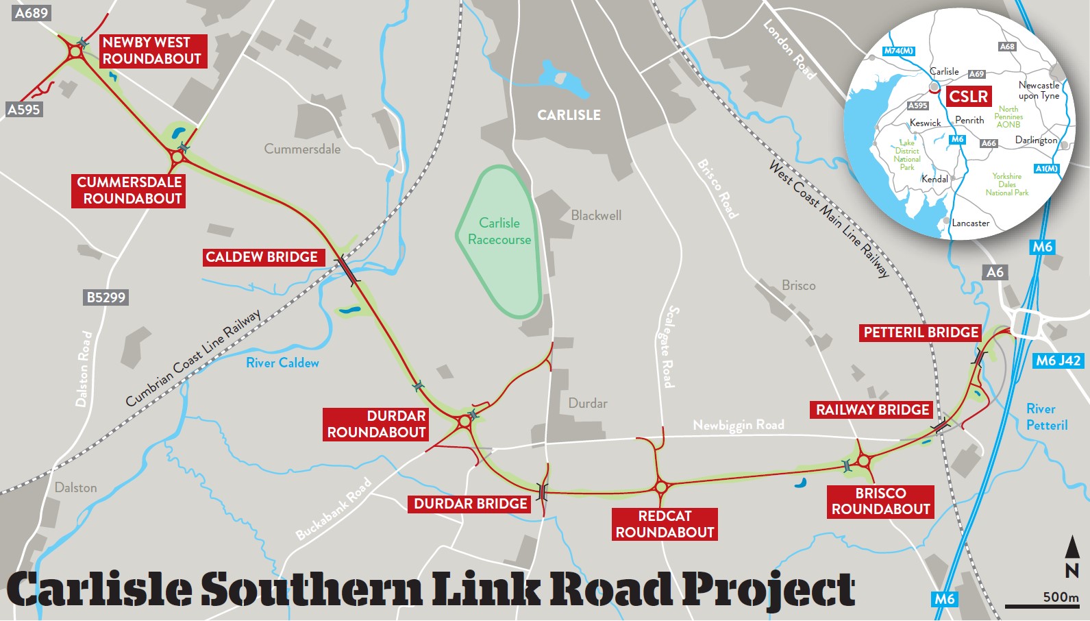 £225M Carlisle Southern Link Road construction makes advances amid dry ...