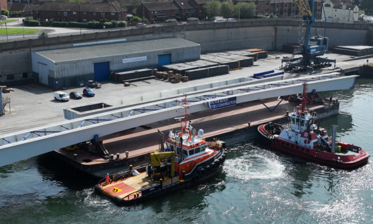Further milestone for £44M New Wear Footbridge as final sections arrive ...