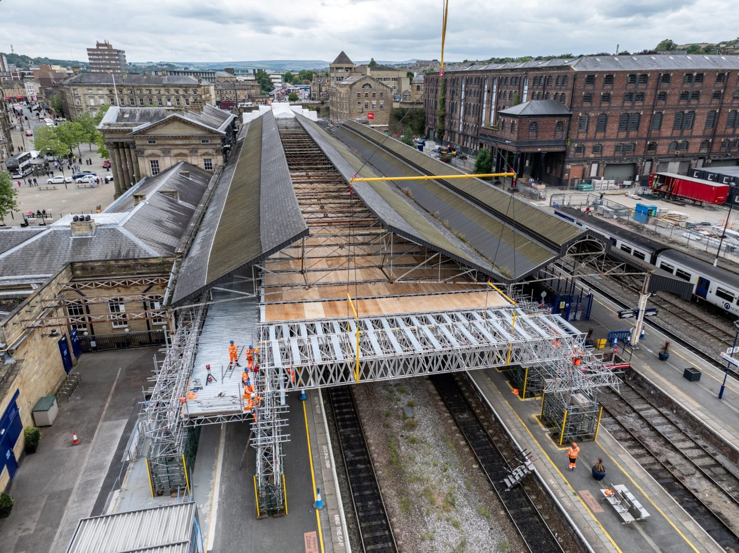 Transpennine Route Upgrade | Huddersfield station renovation progress ...