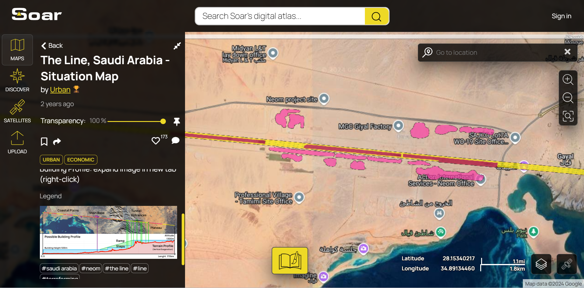 Neom: Satellite imagery reveals more details and Motts joins as city ...