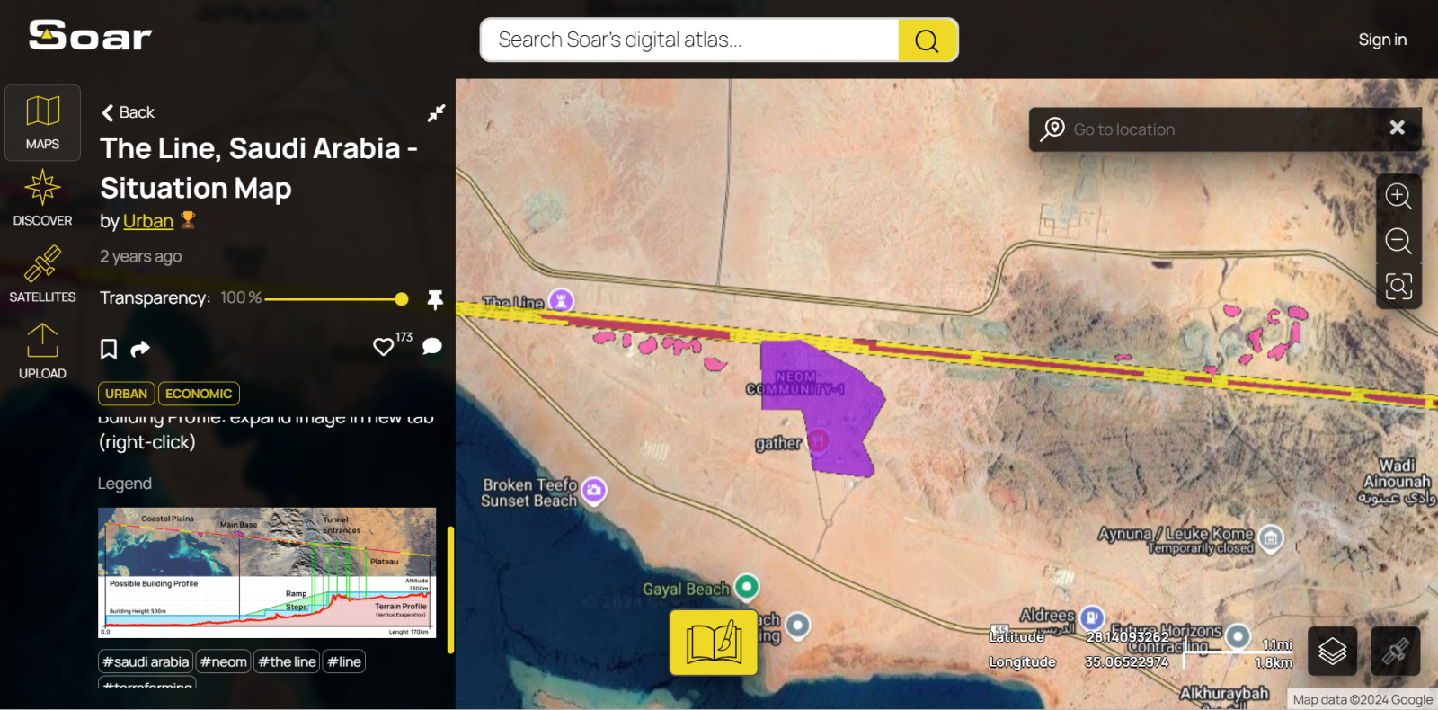 Neom: Satellite imagery reveals more details and Motts joins as city ...