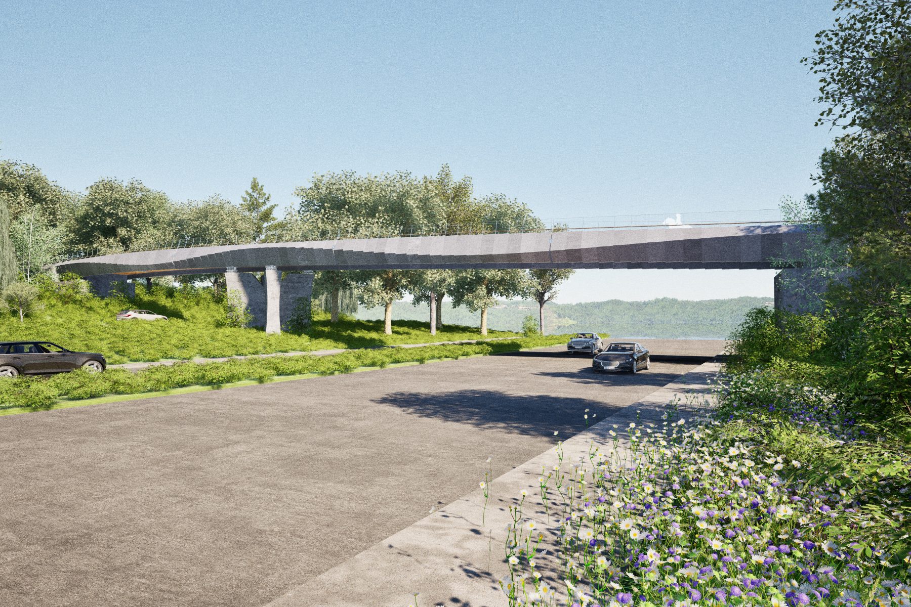 Lower Thames Crossing | 5 shortlisted entries for low-carbon footbridge ...