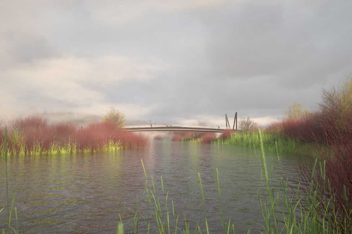 Plan submitted for new 45m span footbridge over Avon between Bath and ...