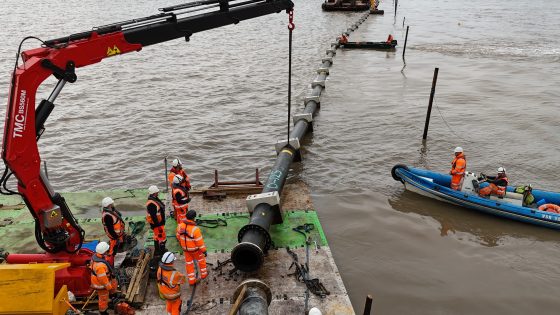 Challenging £8.4M installation of outfall pipe in Severn Estuary ...