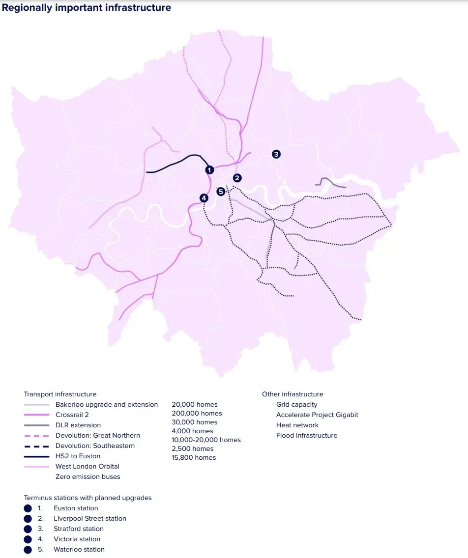 London Growth Plan: Bakerloo and DLR extensions, Crossrail 2 work in 10 ...