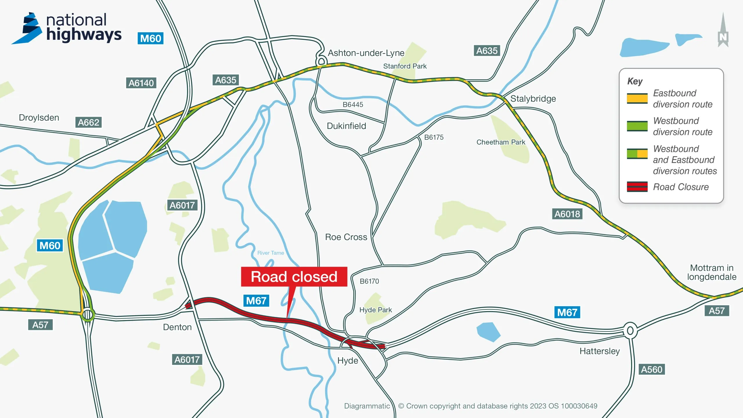 Upcoming M67 closure will see 34m long beams installed for £23M bridge ...