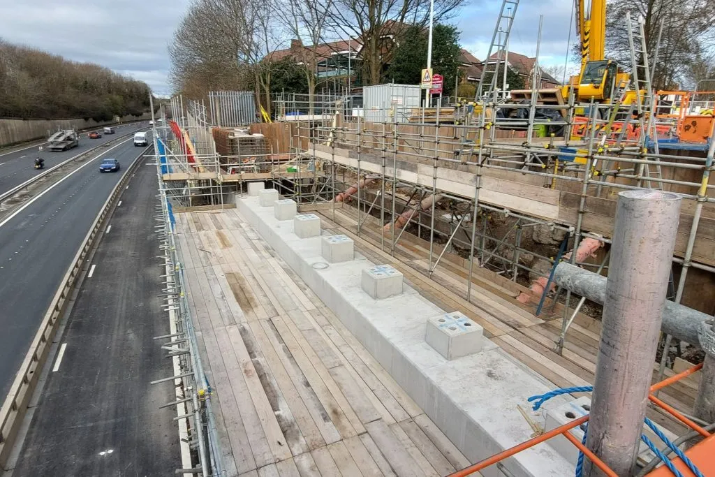 Upcoming M67 closure will see 34m long beams installed for £23M bridge ...