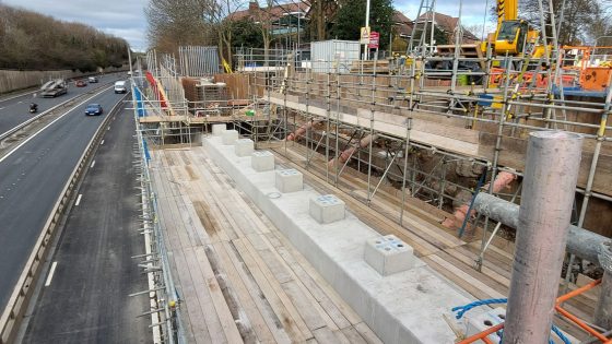 Upcoming M67 closure will see 34m long beams installed for £23M bridge ...