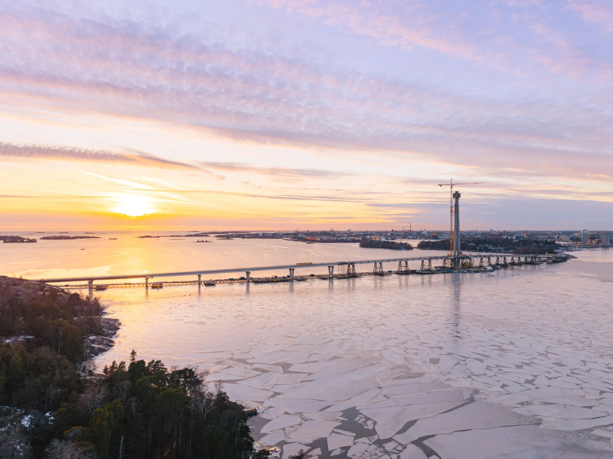 Construction of Finland’s biggest bridge sees completion of 135m-tall ...