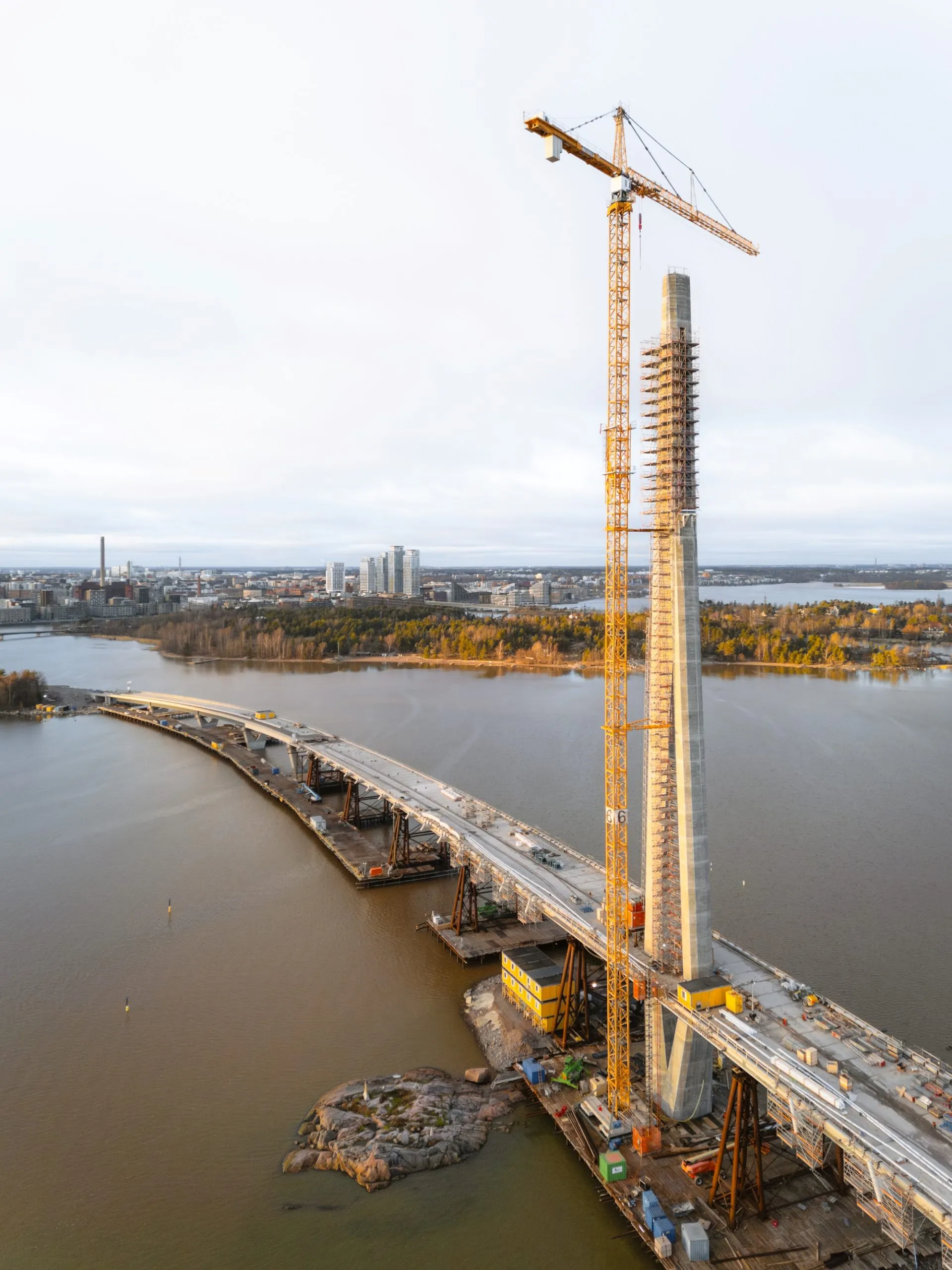 Construction of Finland’s biggest bridge sees completion of 135m-tall ...