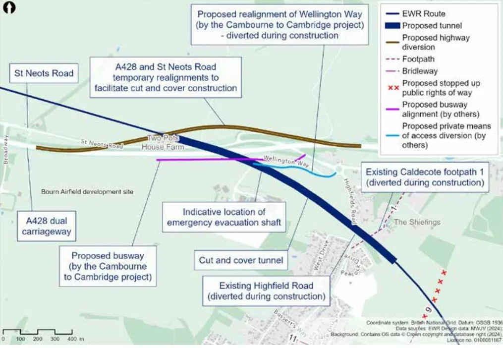 East West Rail says 1.5km tunnel under A428 is ‘right solution’ despite site constraints | New ...