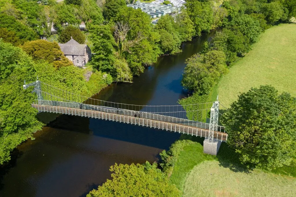Work starts on £3M Conwy pedestrian suspension bridge to replace ...
