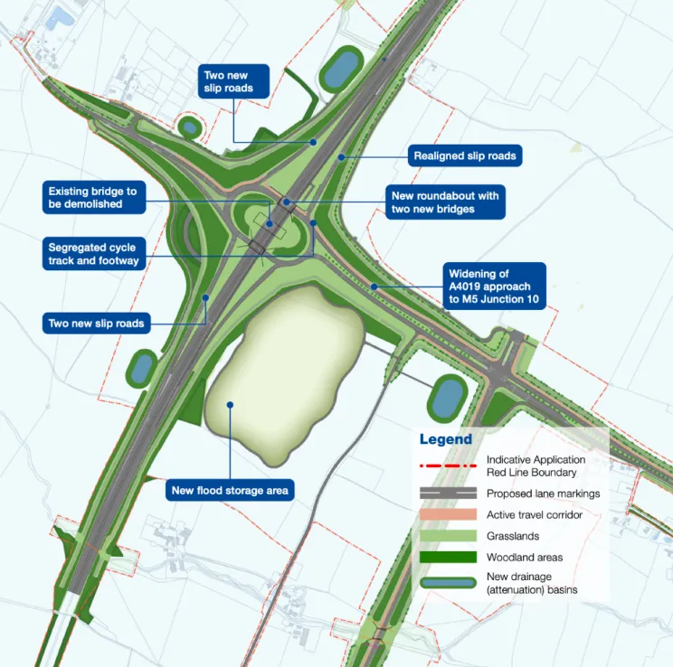 £249M improvement scheme for M5 Junction 10 gets planning approval ...
