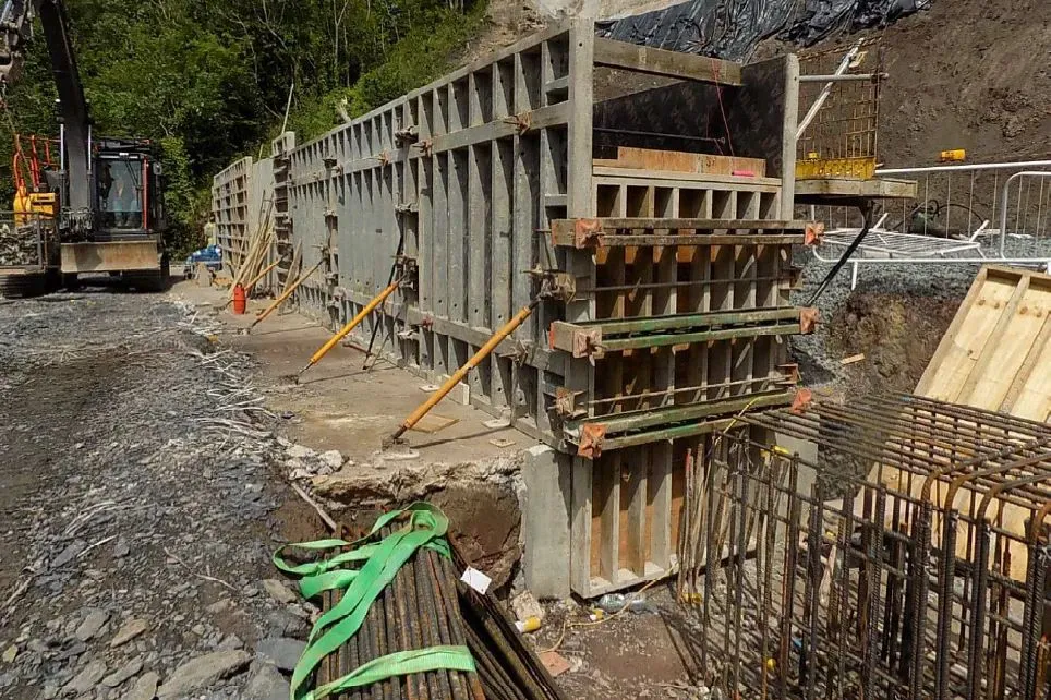 Completion of retaining wall sees North Wales road near reopening four ...