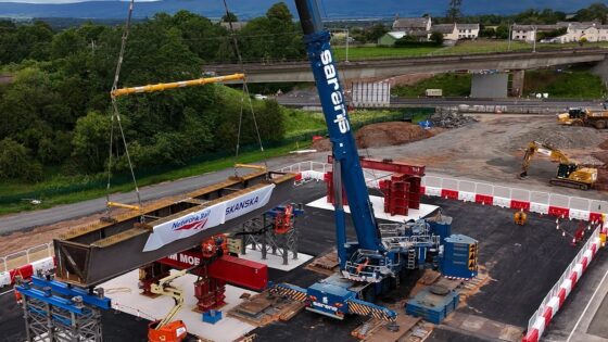 Components of new £60M West Coast Main Line bridge over M6 arrive on ...