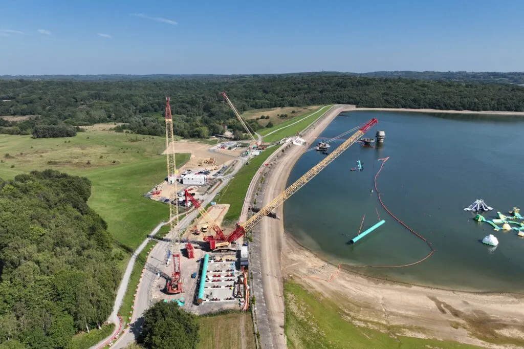 Southern Water installs large siphons at Bewl Water as part of £45M dam ...