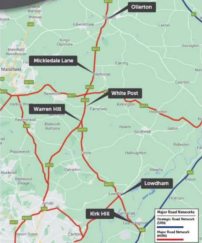 £41.8M upgrades to A614/A6097 corridor in Nottinghamshire to start ...