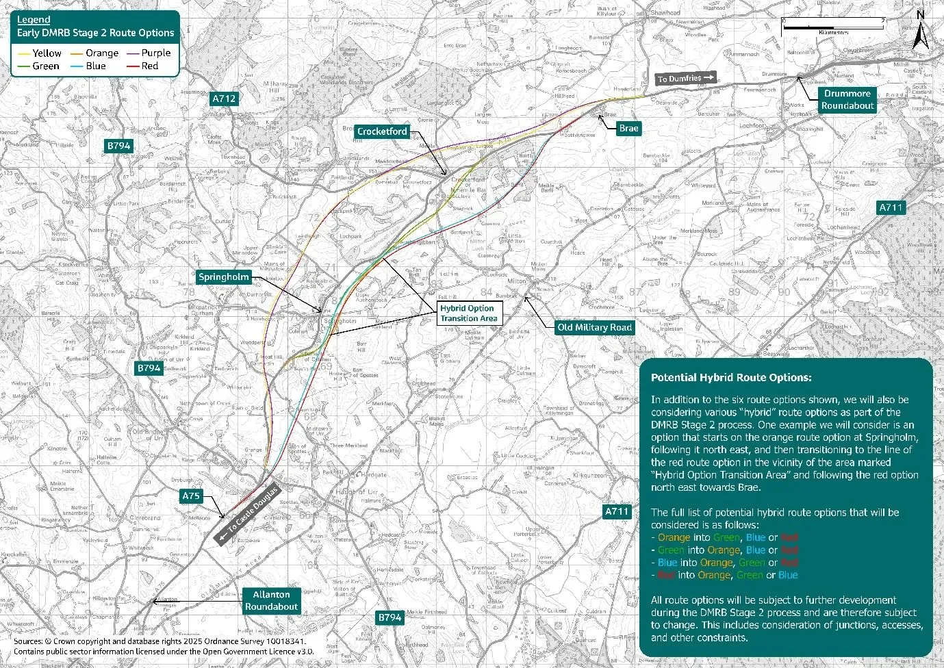 Early route options for Springholm and Crocketford bypasses on A75 ...