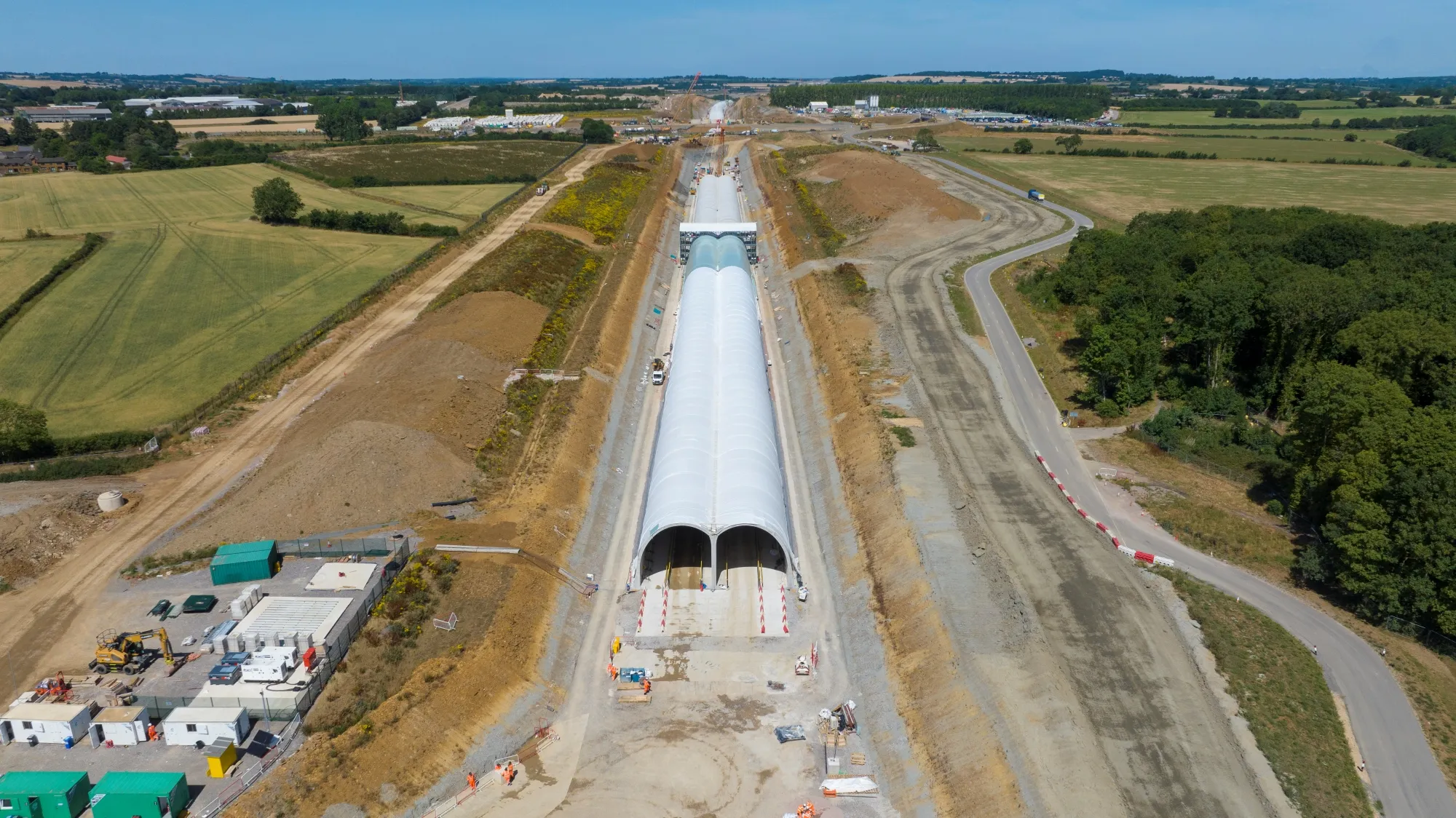HS2 | Realignment of A361 over Chipping Warden green tunnel completed ...