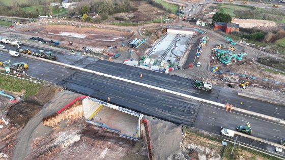Box slide of underpass beneath M27 completed early | New Civil Engineer