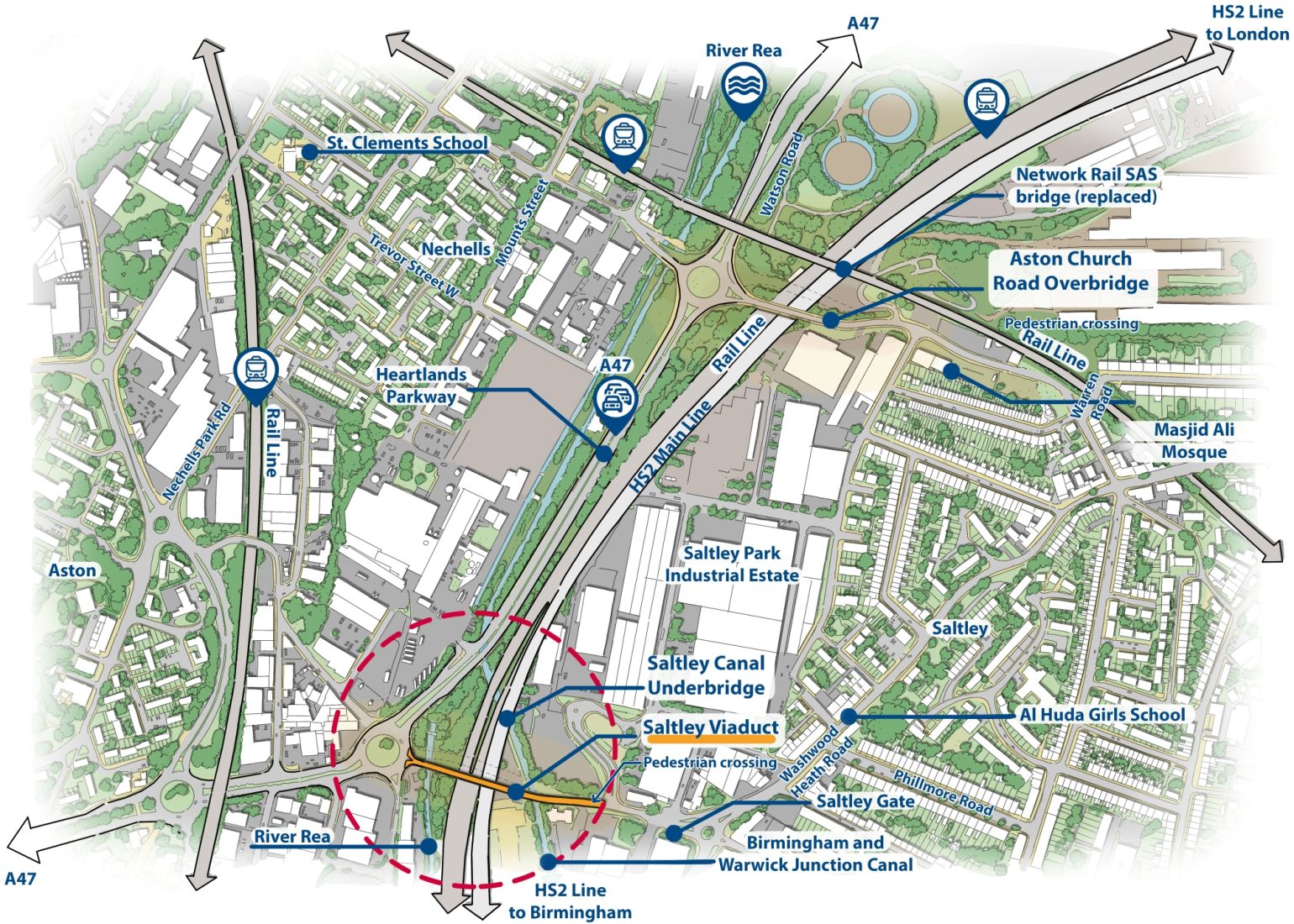HS2 | Closures on A47 in Birmingham to start ahead of Saltley Viaduct ...